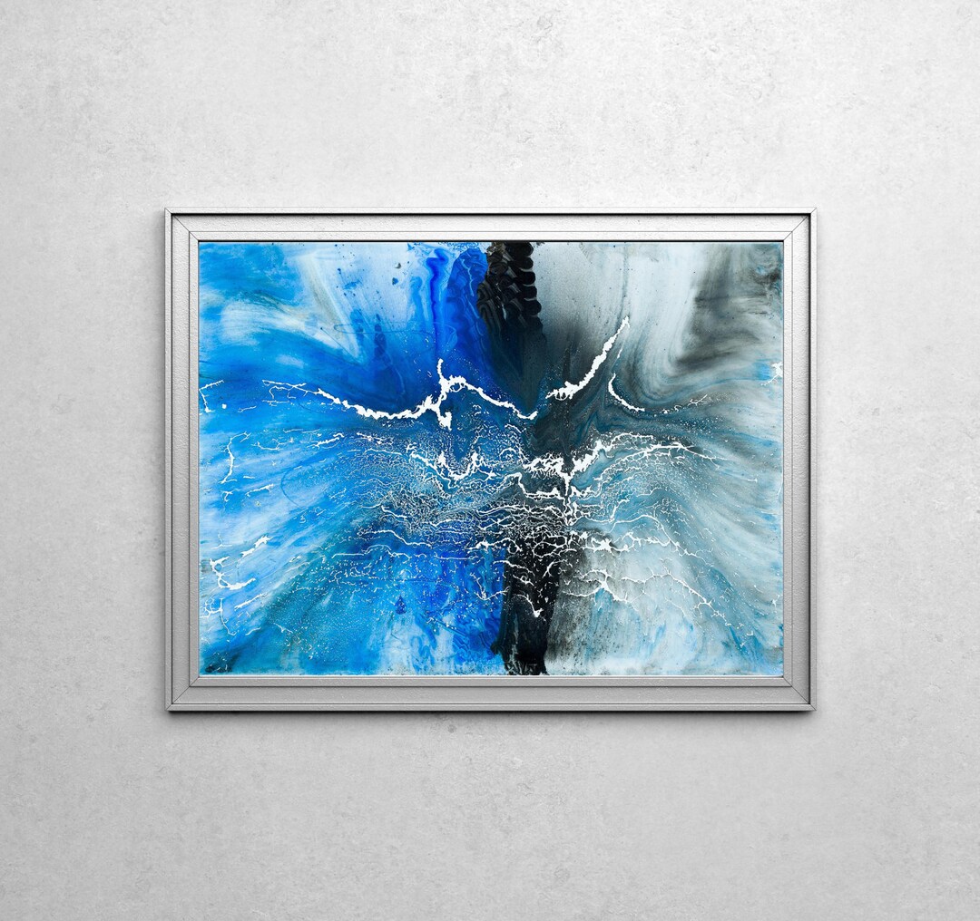 Modern Contemporary Ocean Art Print, Ocean Waves Painting, Ocean ...