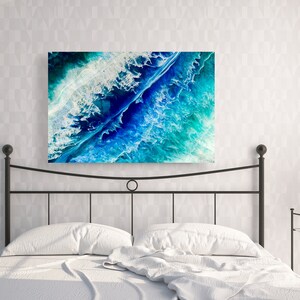 Ocean Wall Art, Abstract Ocean Canvas Print, Ocean Art, Abstract Beach ...