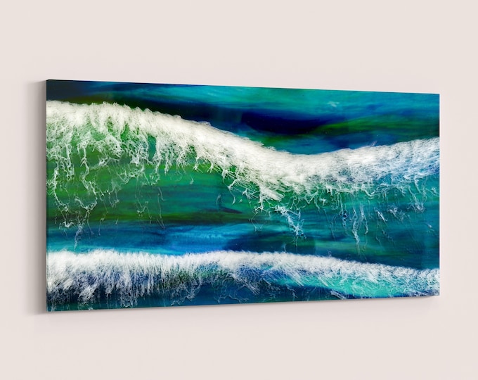 Abstract Ocean Canvas Print, Ocean Art, Abstract Beach Canvas Print ...