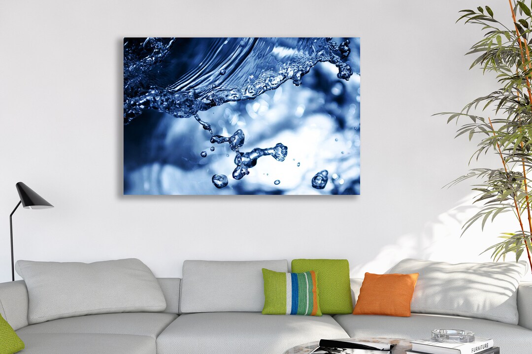 Abstract Art Print, Water Print, Home Decor, Splashing Water Print ...