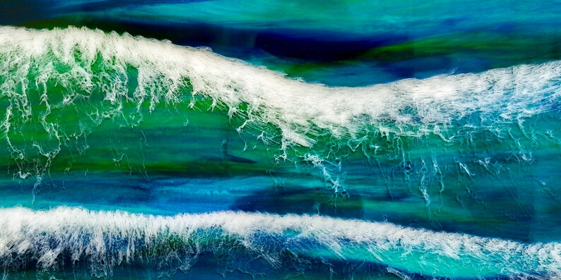 Abstract Ocean Canvas Print, Ocean Art, Abstract Beach Canvas Print ...
