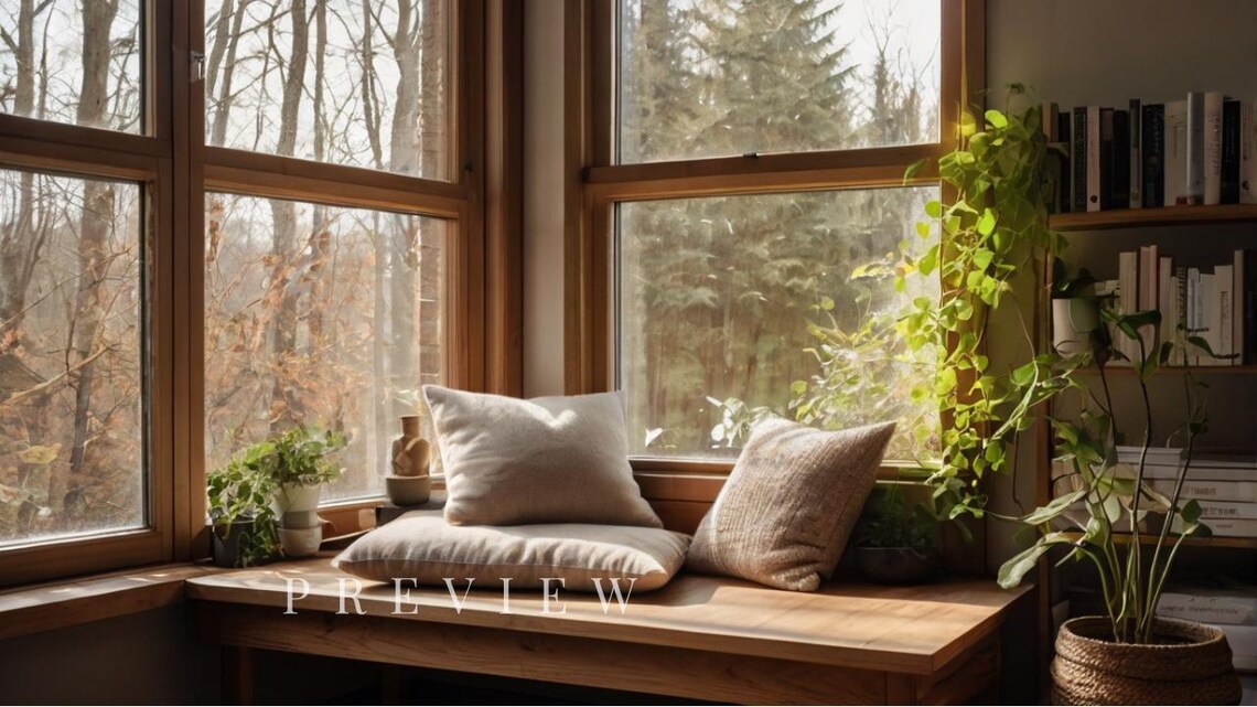 Minimalist Home Office Virtual Backgrounds for Zoom and Teams (digital ...