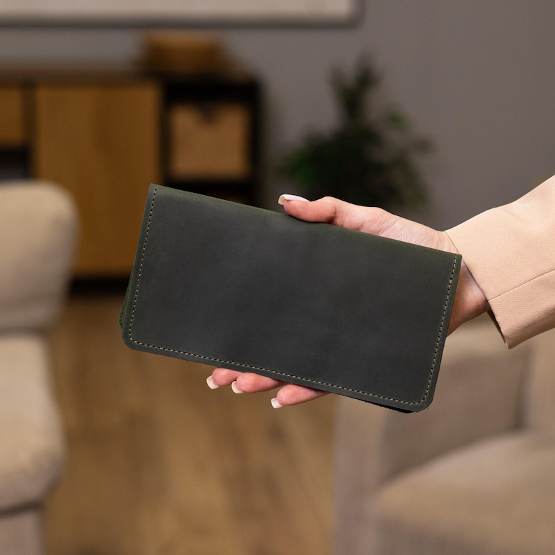 Engraved Leather Cash Envelope, Leather Money Sleeve, Slim Cash Wallet ...