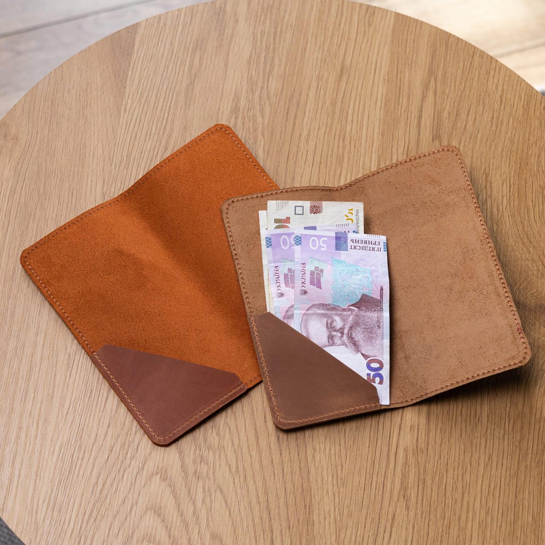 Personalized Leather Cash Envelope, Leather Money Envelope, Leather ...