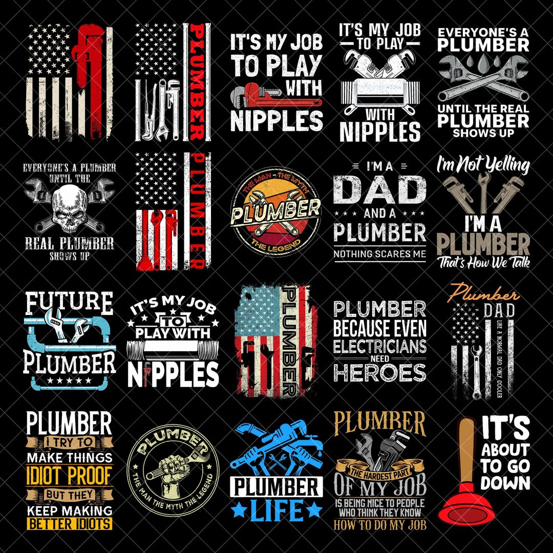 Plumber Png Bundle, Plumber Png, Plumber Png, Plumber Laser Cut File ...