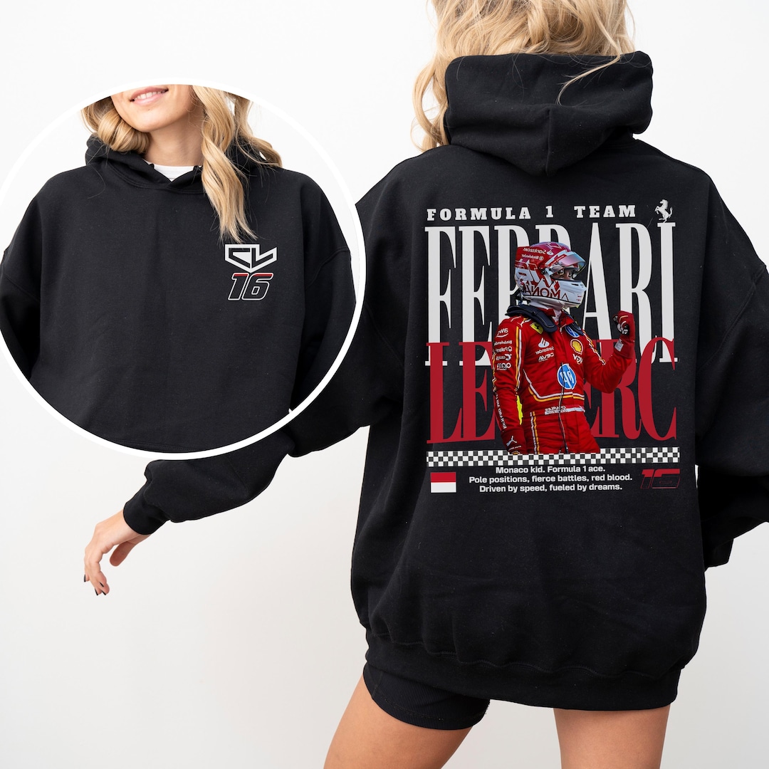 Ferrari Hoodie, Charles Leclerc Sweatshirt, Formula 1 Fan Apparel ...