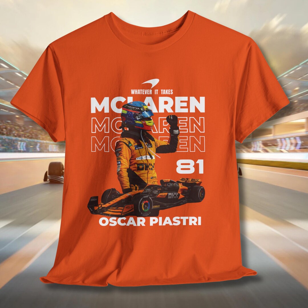 Mclaren T-shirt, Oscar Piastri T-shirt F1 Racing Fan Gift, Formula 1 ...