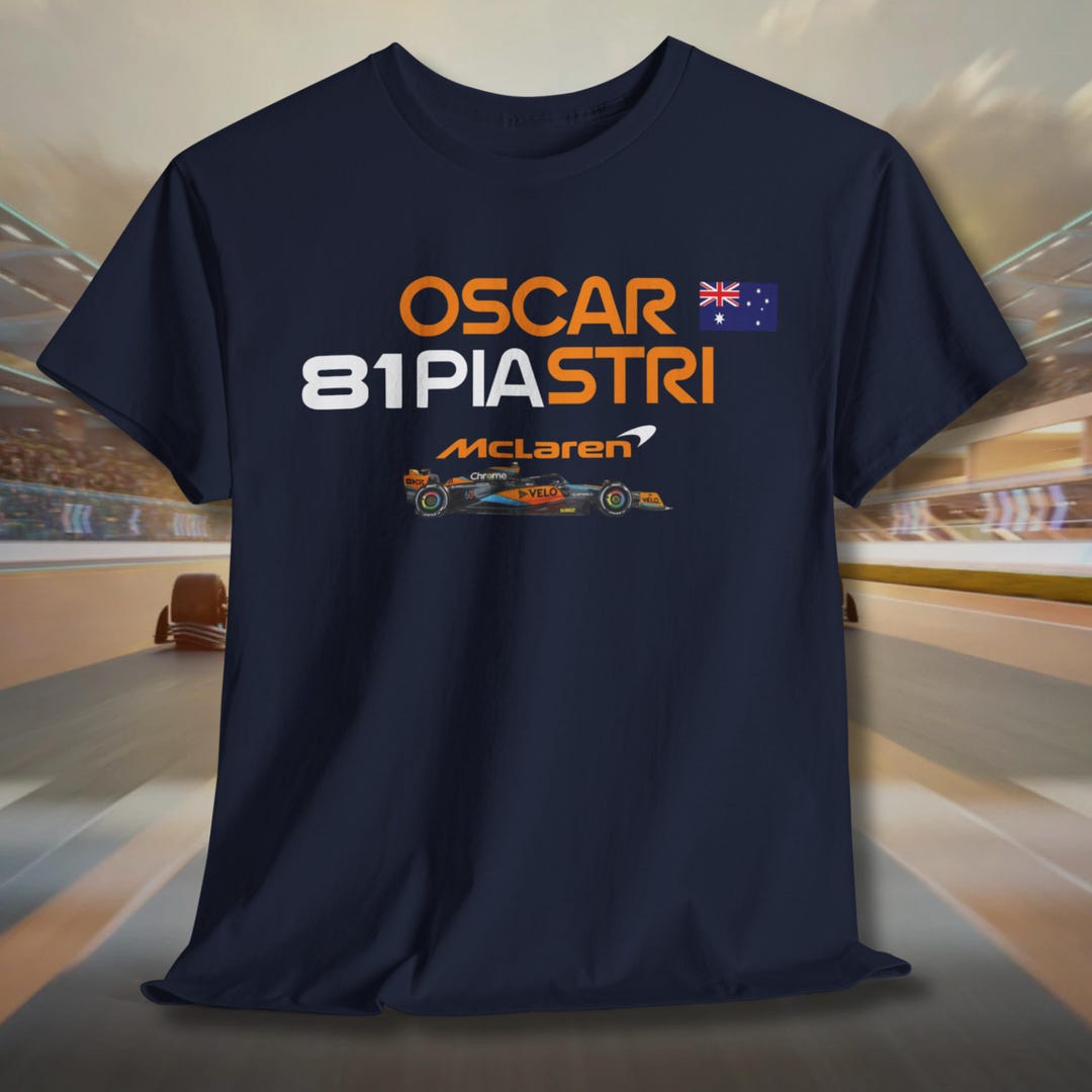 Mclaren T-shirt, Oscar Piastri T-shirt F1 Racing Fan Gift, Formula 1 ...