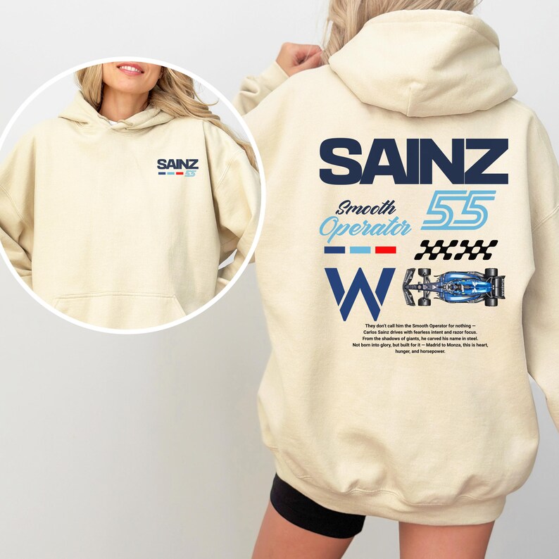 Carlos Sainz Hoodie , Williams Racing Sweatshirt, Carlos Fan Merch ...
