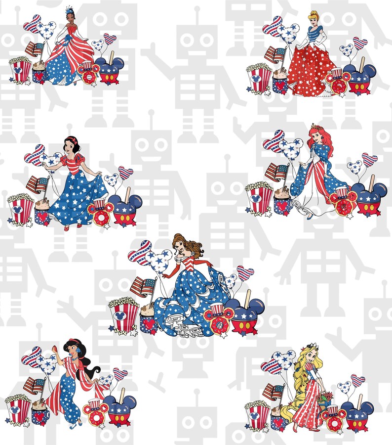 7+ Png Princess 4th of July, Patriotic Princess Png, American Freedom ...