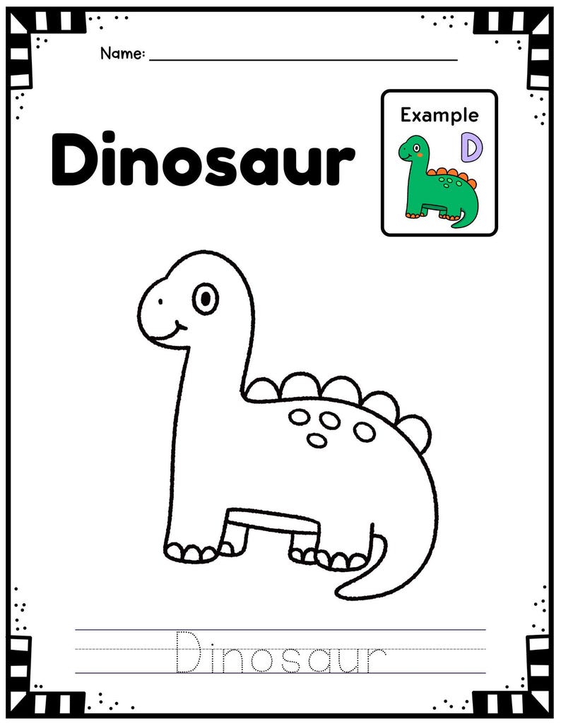 Alphabet Color and Tracing A-Z Worksheets Animal Cute - Etsy