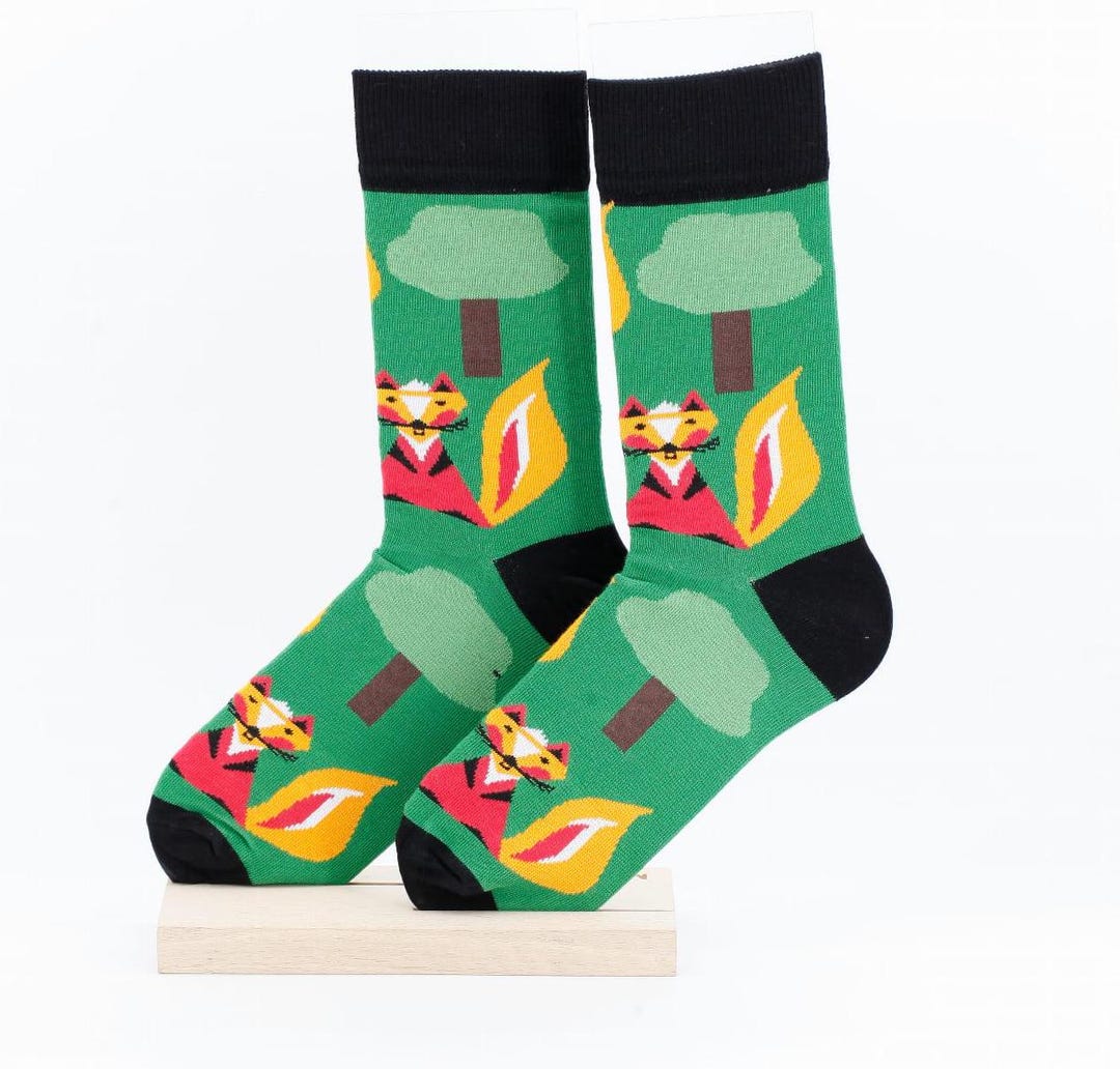 Fox Forest Foxes Unisex Socks, Socks, Funny Socks, Crazy Socks ...