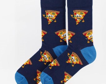 Pizza Time Italian Pizza Fast Food Unisex Socks, Funny Socks, Socks ...