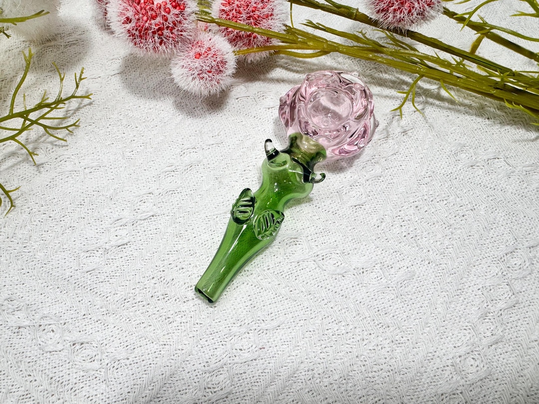 Rose Pipes - Glass Tobacco Pipe -handmade Unique Pipe - Pretty Girly ...
