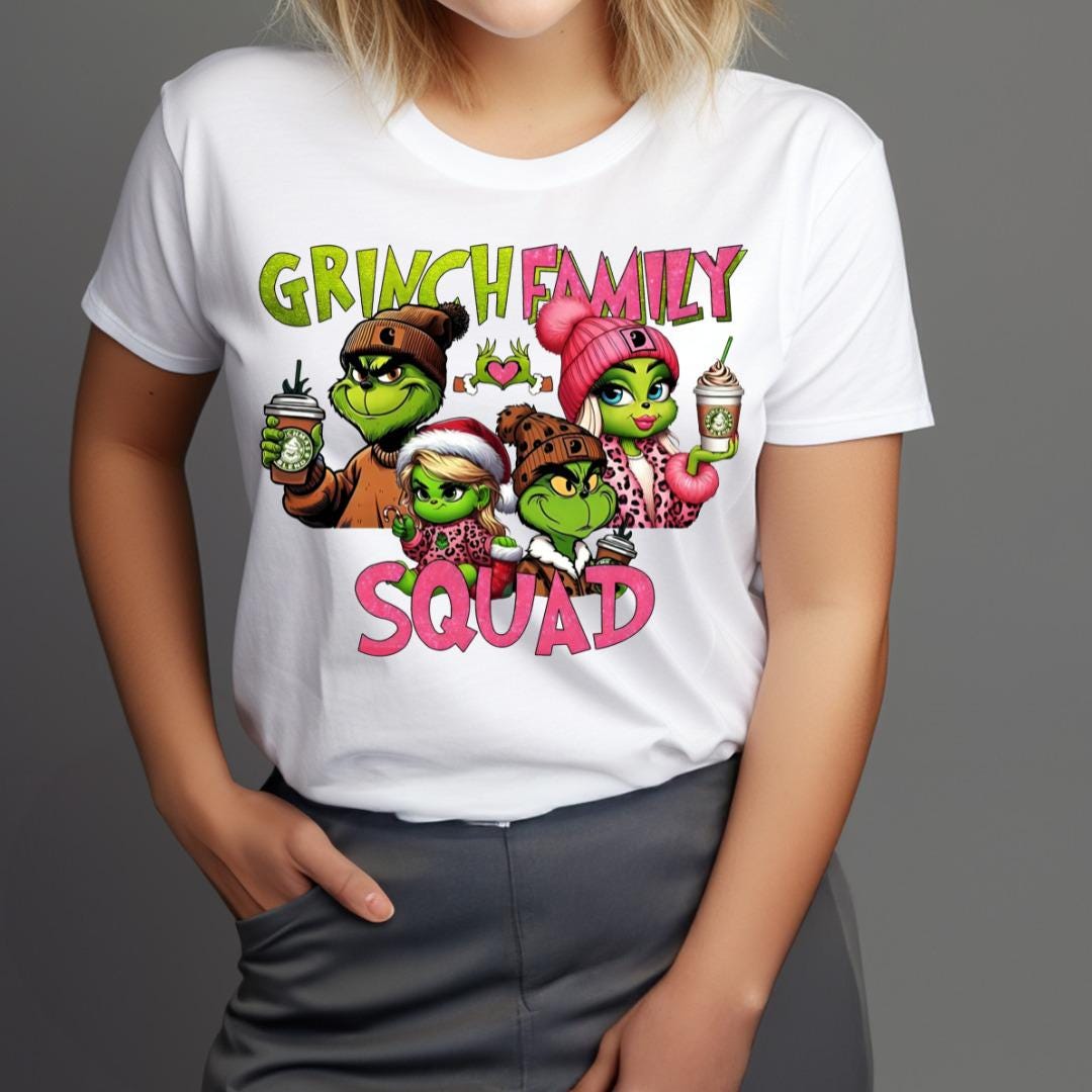 Grinch Family Squad Matching Christmas Shirt – Funny Holiday Tee for ...