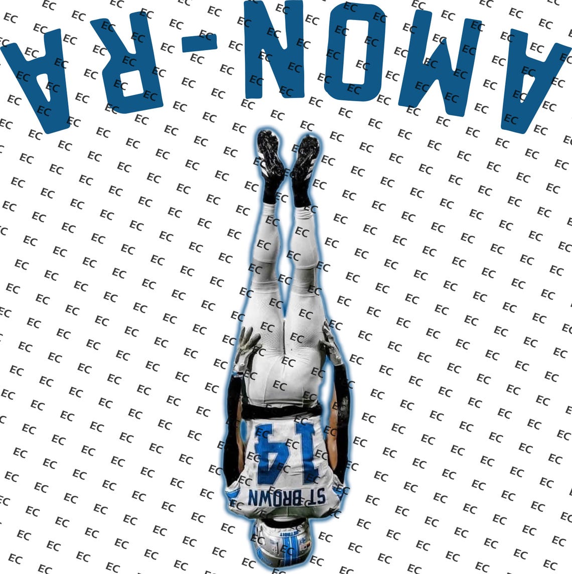 Amon-ra St. Brown Football PNG (digital Download) - Etsy