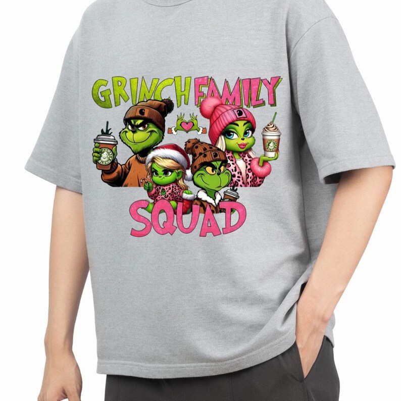 Grinch Family Squad Matching Christmas Shirt – Funny Holiday Tee for ...