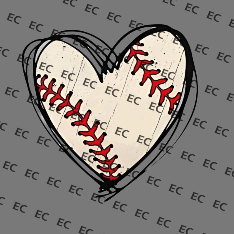 Baseball Heart - Etsy