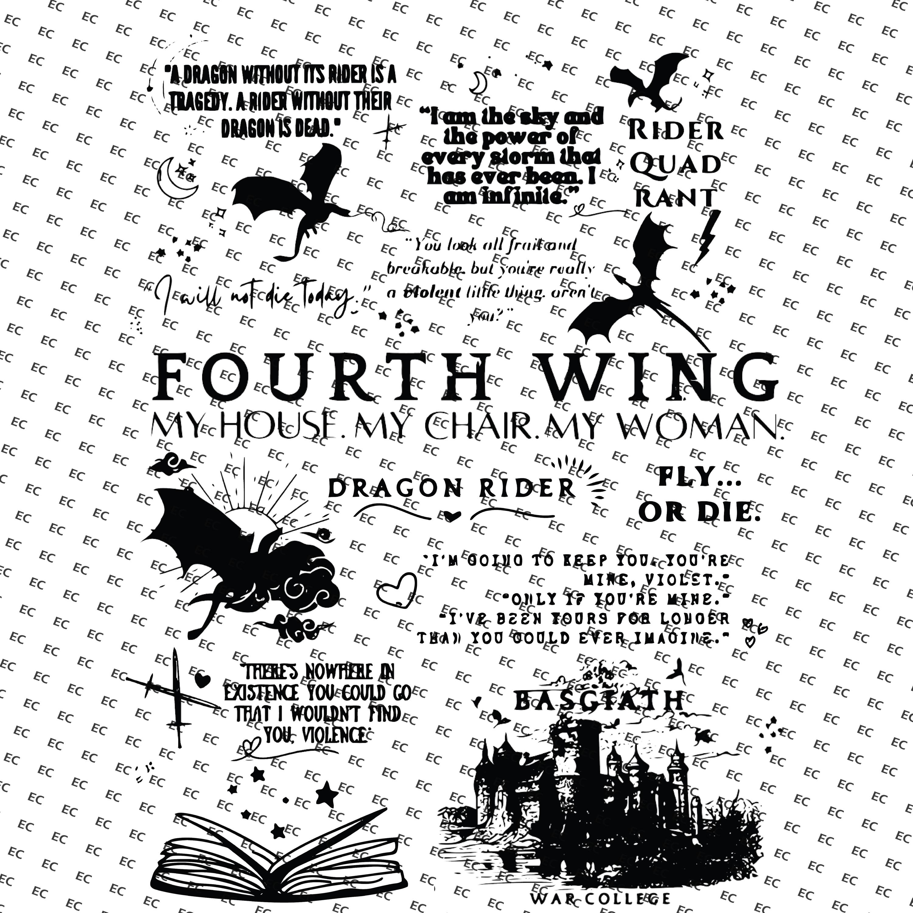 Fourth Wing SVG PNG - Etsy