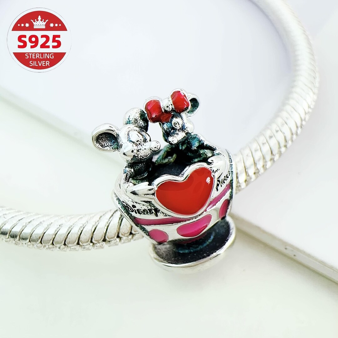 Pandora Mickey and Minnie Teacup Charm for Women Bracelet Dly ,women's ...