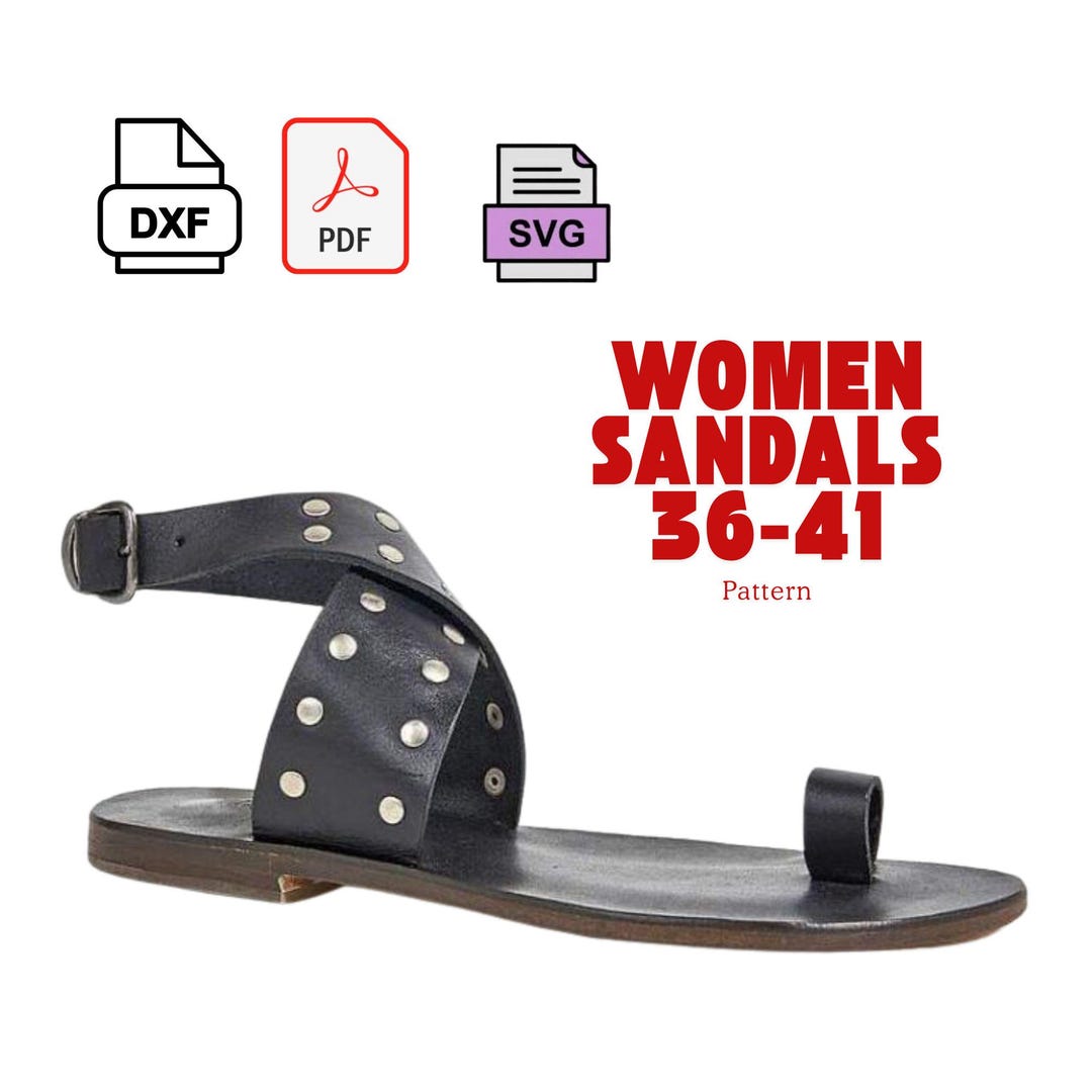 Handmade Sandal Sole & Upper Template – DXF SVG PDF Files - Etsy