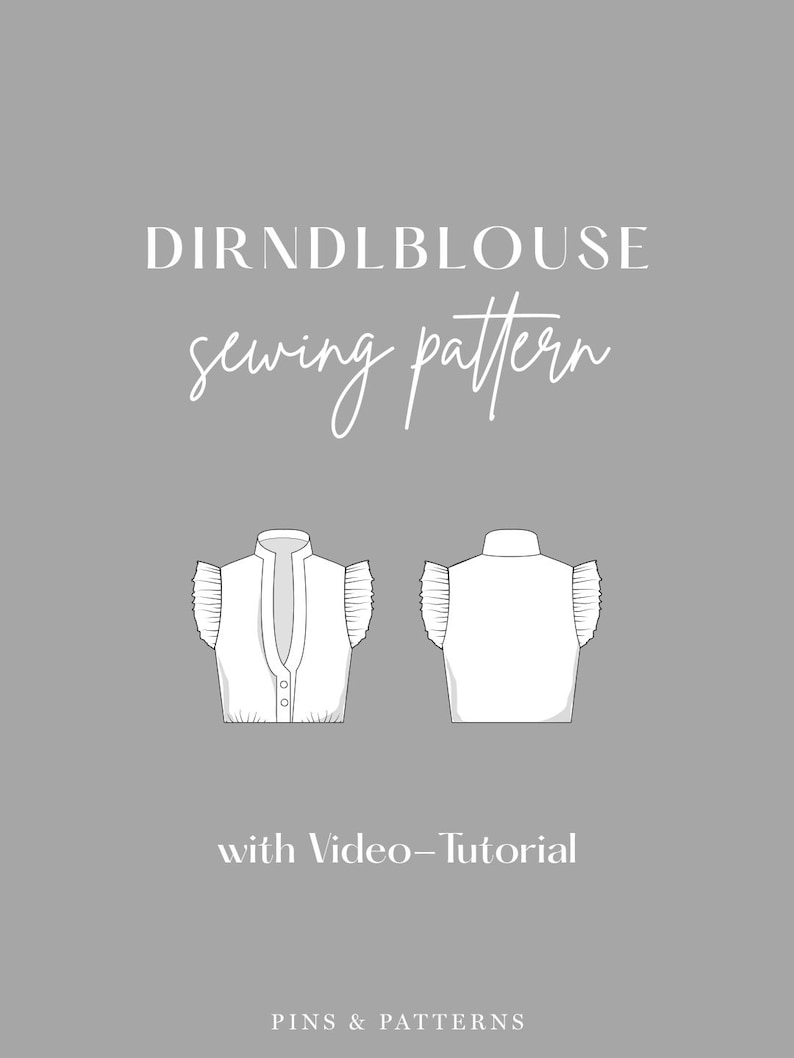 Sewing Pattern for a DIY Dirndl Bust in Sizes EU 32 - EU 46, With Cap ...