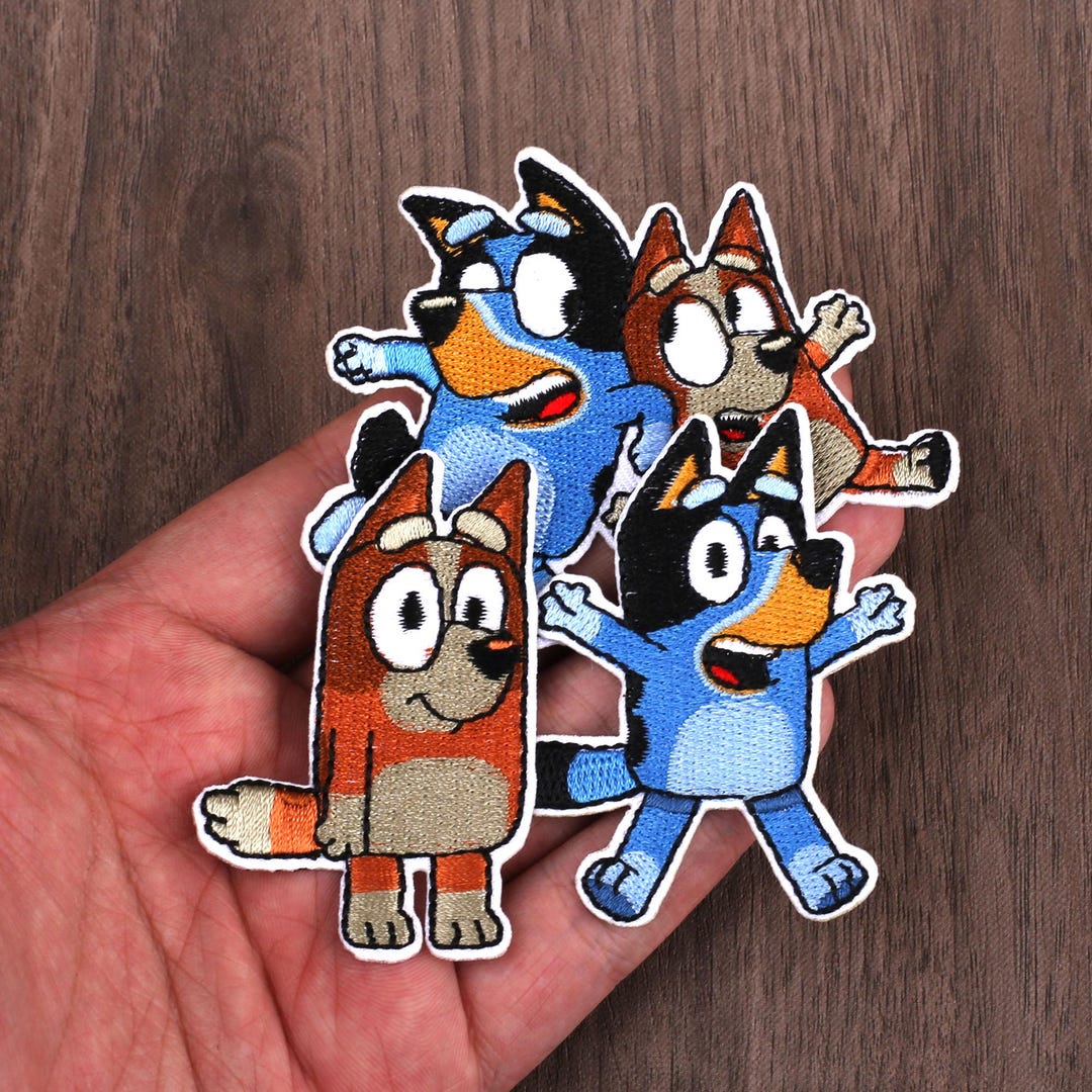 Bluey Inspired Iron on and Stick on Patches. Inspired to Look Similar ...