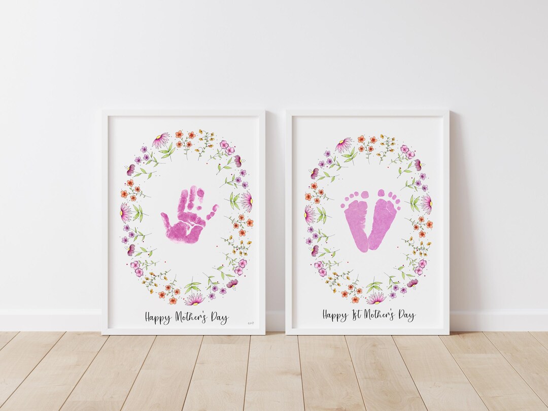 Mother's Day Craft | Hand Print Art, Foot Print, Grandma, Mum, DIY Kids ...