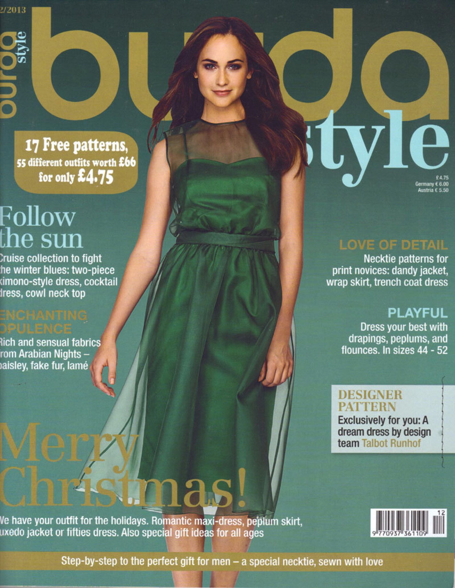 BURDA Style Magazine 12/2013 Uncut Factory Folded Patterns English - Etsy