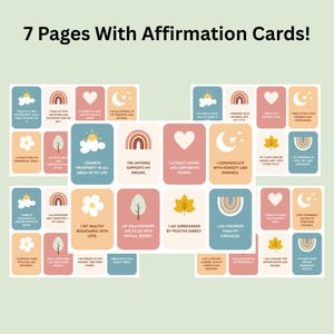 Printable Affirmation Cards Set of 56, Daily Positive Affirmations ...