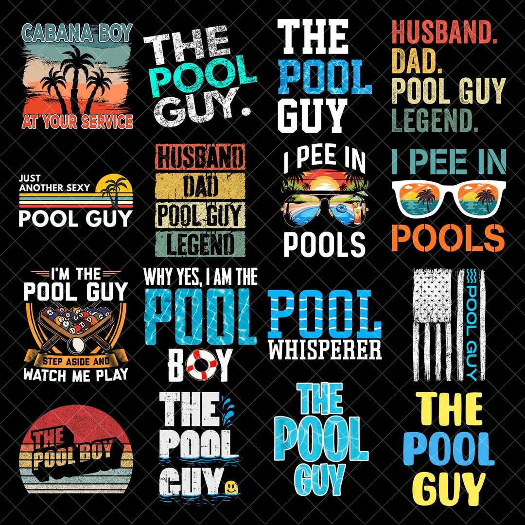 Funny Pool Guy PNG Bundle, Cabana Boy Summer Sublimation Png, Pool ...