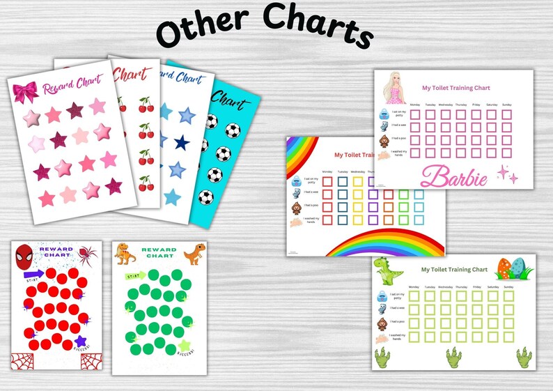 Potty Toilet Training Reward Chart for Children, Barbie, Behaviour ...