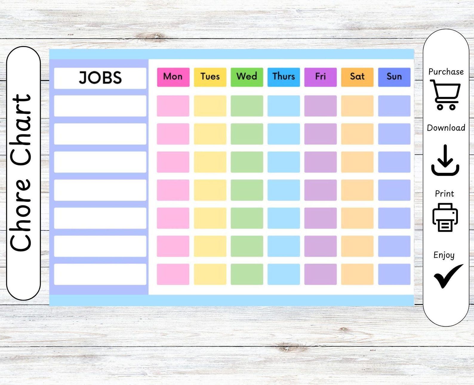 Chore Chart for Children, Sticker Chart, Reward Behaviour Chart ...