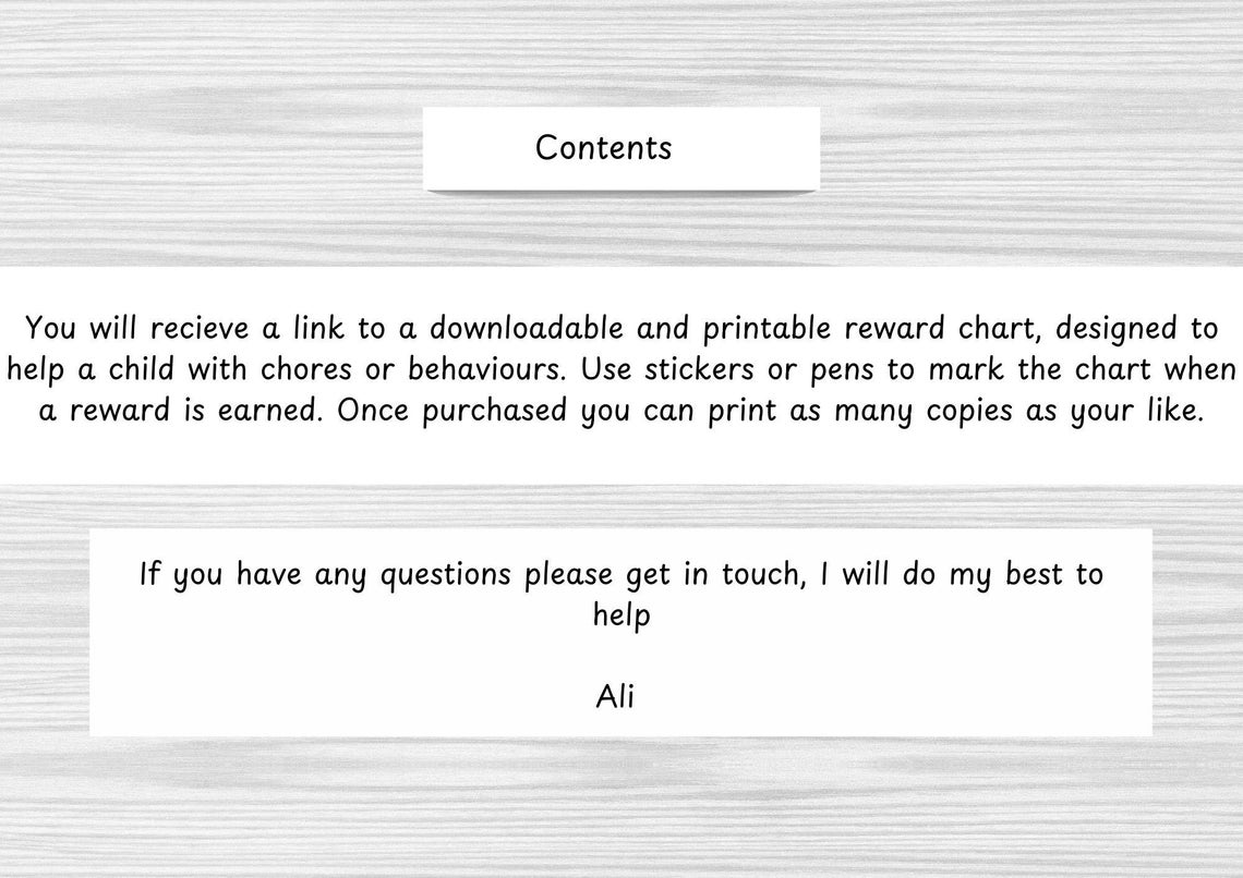 Reward Behaviour Chart, Children, Colourful, Sticker Chart, Chore Chart ...