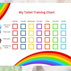 Potty Toilet Training Reward Chart for Children, Kids Routine Behaviour ...
