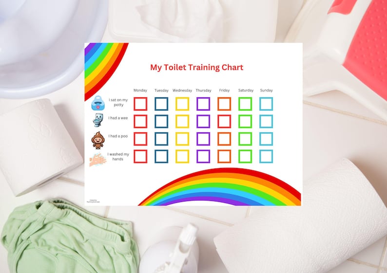 Potty Toilet Training Reward Chart for Children, Barbie, Behaviour ...