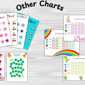 Potty Toilet Training Reward Chart, Rainbow, Kids, Children, Chore ...