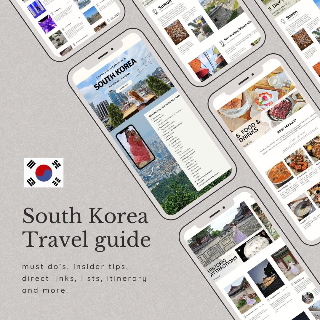 South Korea Digital Travel Guide - Itinerary, Direct Links, Insider ...