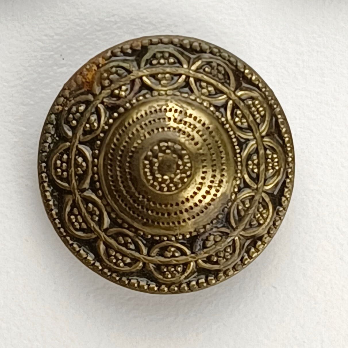 Set of 3 Vintage Brass Buttons With Art Deco Design, 7/8 Inch Brass ...