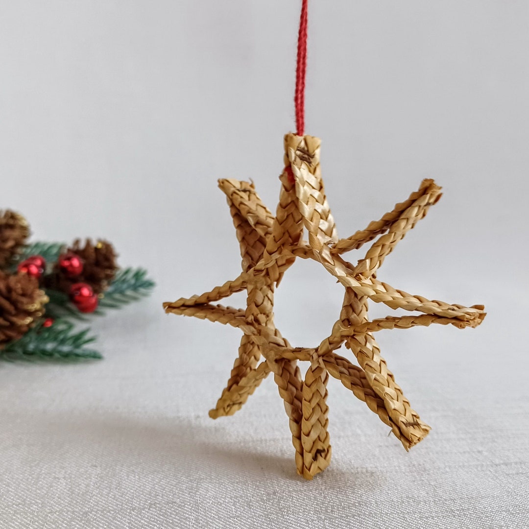 Vintage Swedish Scandinavian Woven Straw Christmas Star Ornament ...