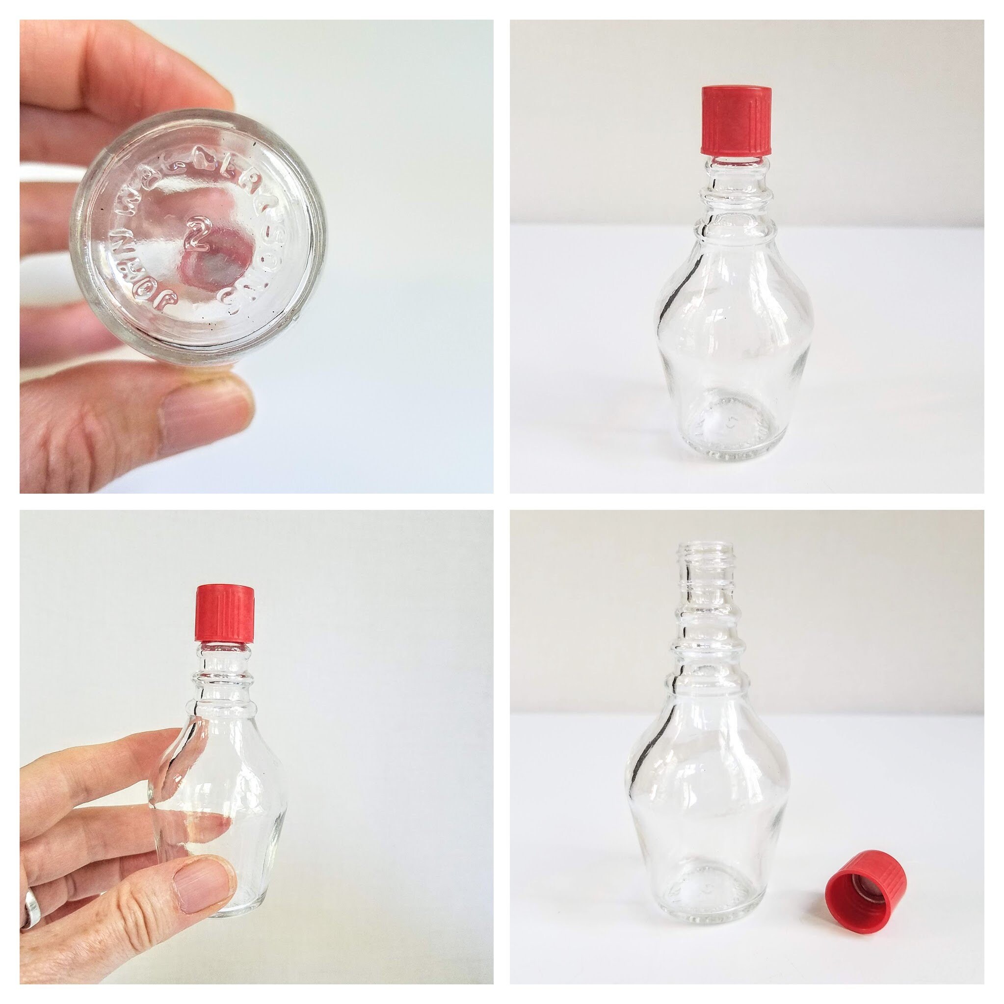 Jewelry & Beauty Empty Unused Vintage Glass Bottles with Lids or ...