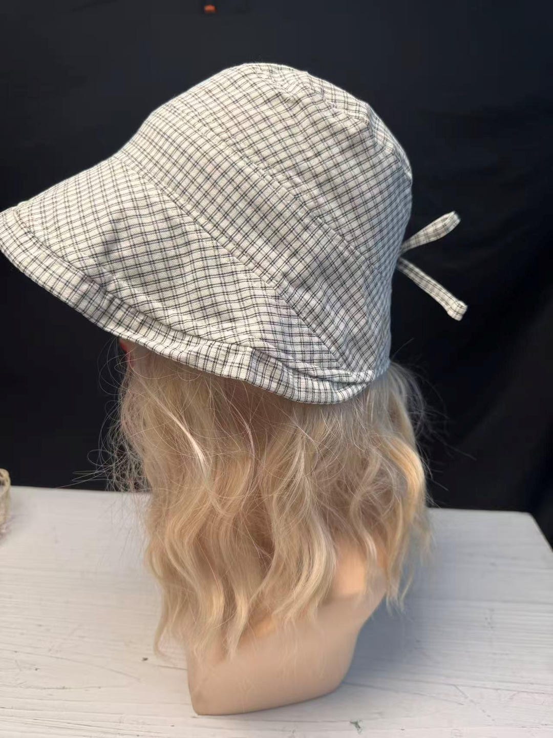 Japanese Style Plaid Bucket Hat | Adjustable Fit 54-57cm | 10cm Deep ...