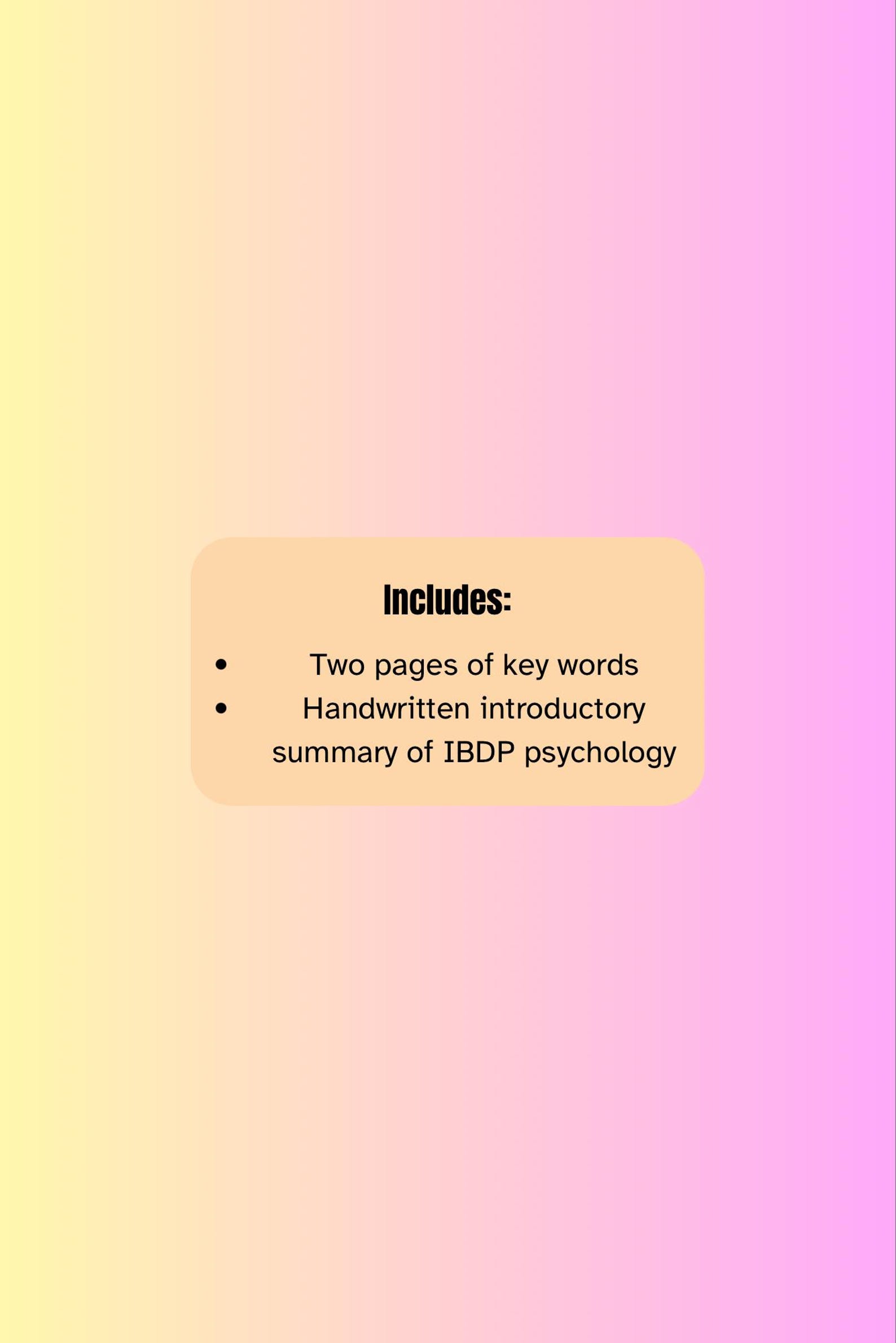 IBDP Psychology Intro & Key Terms | Handwritten Study Notes | Instant ...
