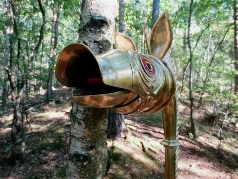 Medieval Celtic Carnyx Brass Instrument - Fully Playable 18 Gauge Solid ...