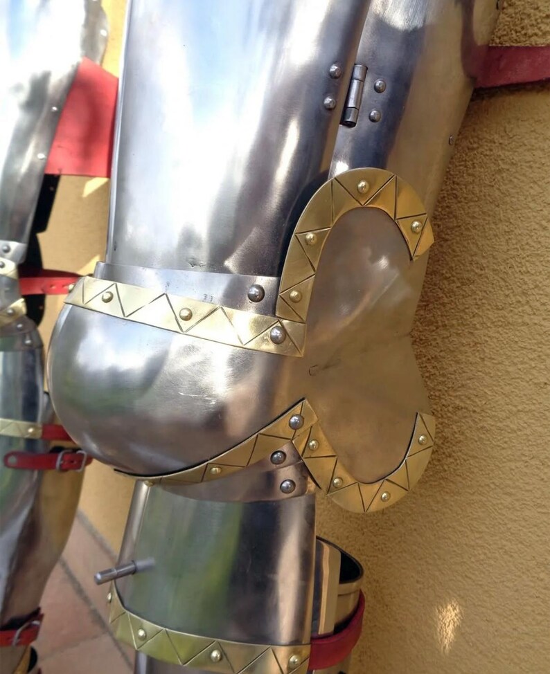 Medieval Full Steel Leg Armor – Handmade Gothic Plate Cuisses, Poleyns ...