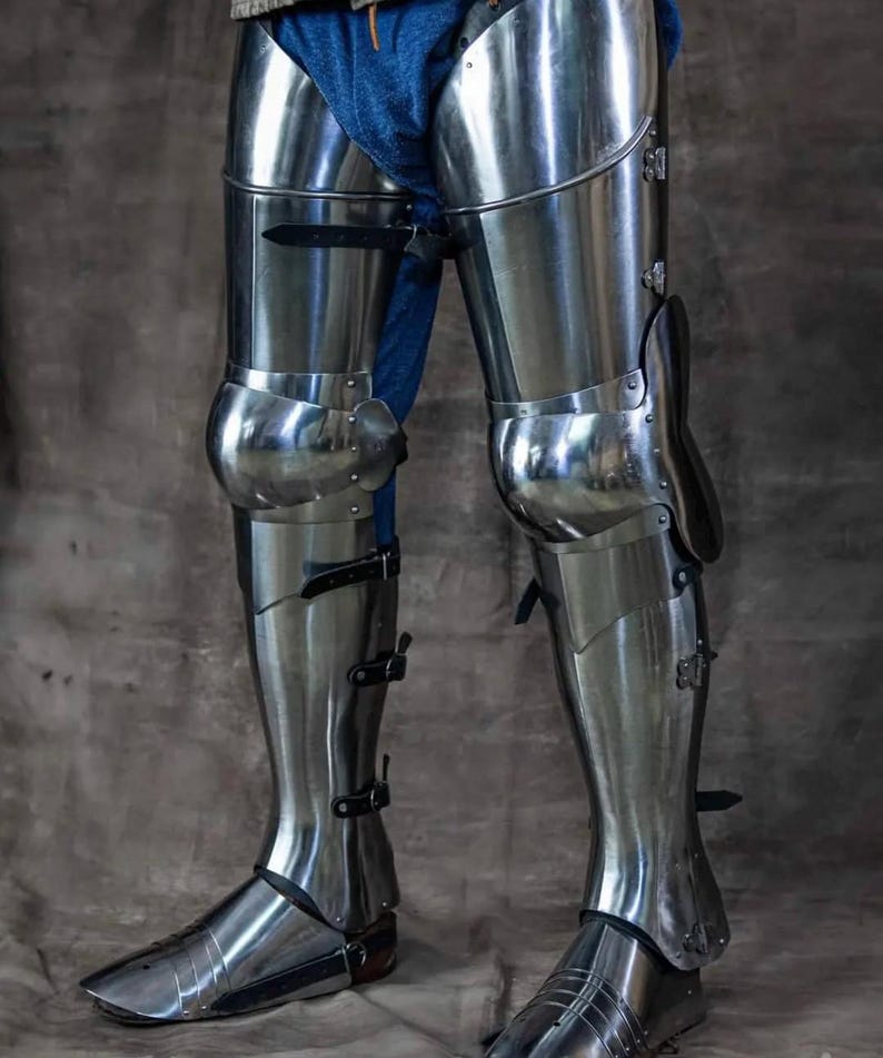 Medieval Full Steel Leg Armor – Handmade Gothic Plate Leg Guards With ...