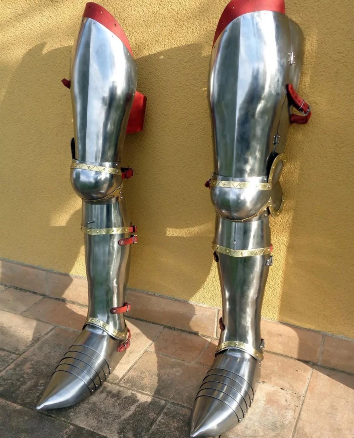 Medieval Full Steel Leg Armor – Handmade Gothic Plate Cuisses, Poleyns ...