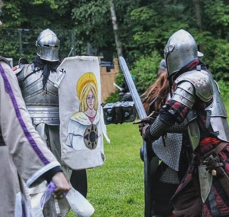 Medieval Full Barbuta Knight Armor With Visor - Full Mild Steel LARP ...