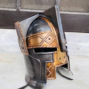 Medieval LOTR M Dwarf Cosplay Armor Helmet | Handmade 18G Steel Helmet ...
