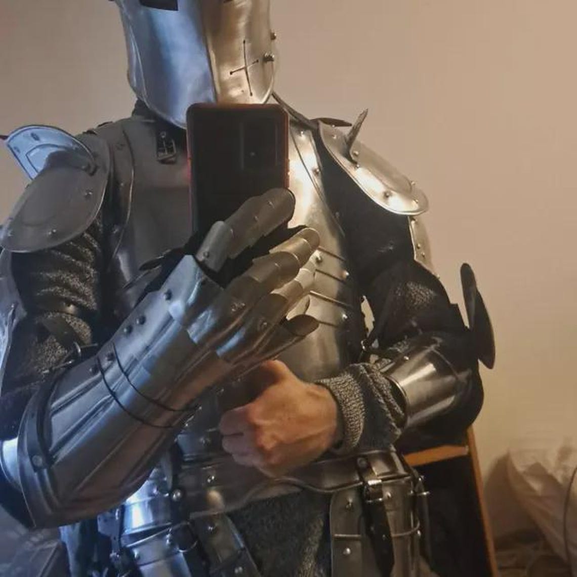 Medieval Full Barbuta Knight Armor With Visor - Full Mild Steel LARP ...